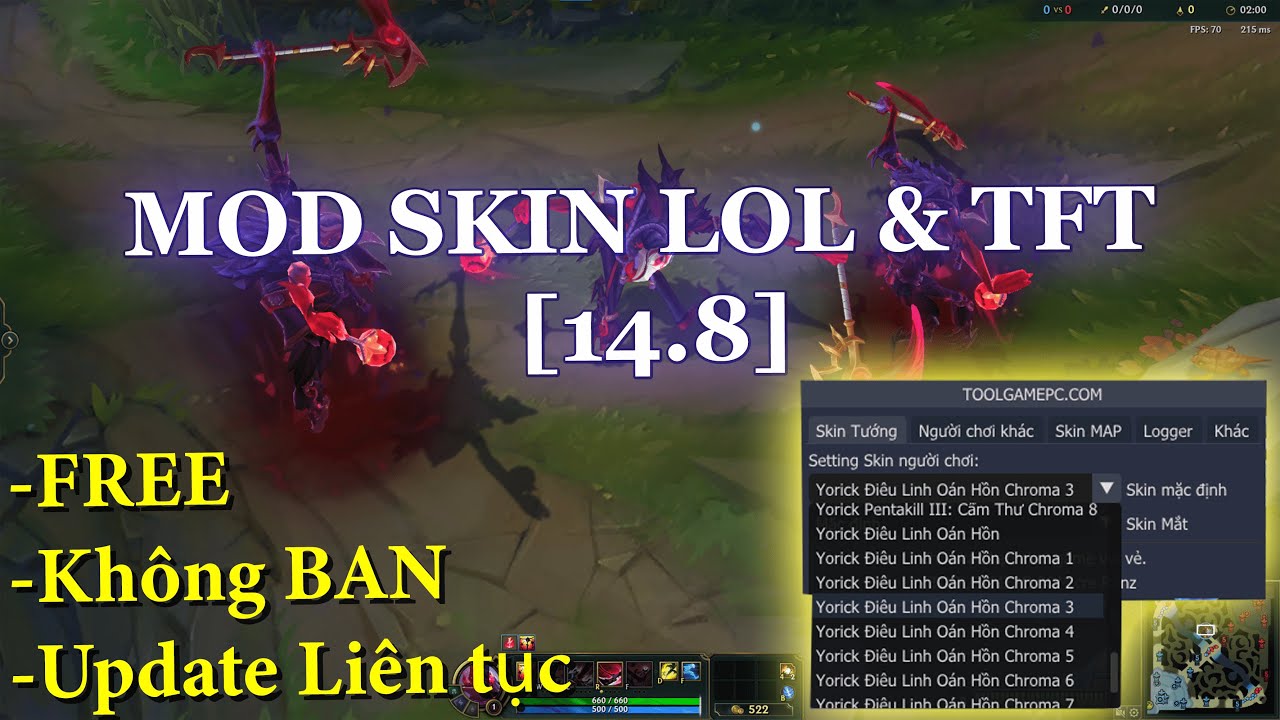 Hướng dẫn Mod Skin LOL & TFT Free, không BAN 2024 - YouTube