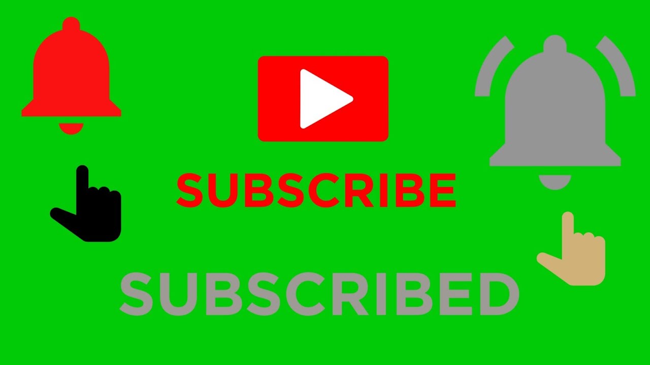 green screen subscribe and bell button - YouTube
