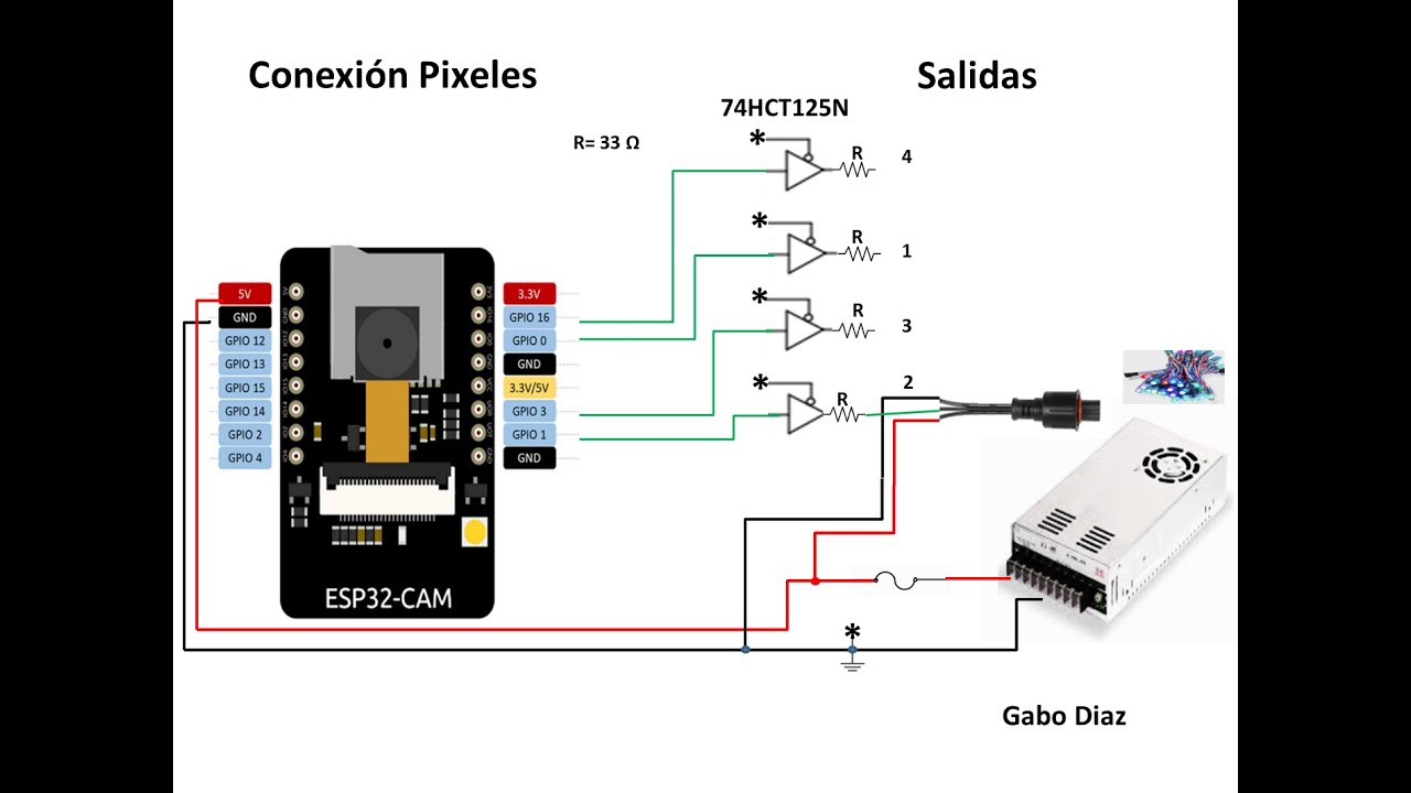 ESP32 CAM con lector de memoria, ESPIXELSTICK, Xlights, sincroniza con ...