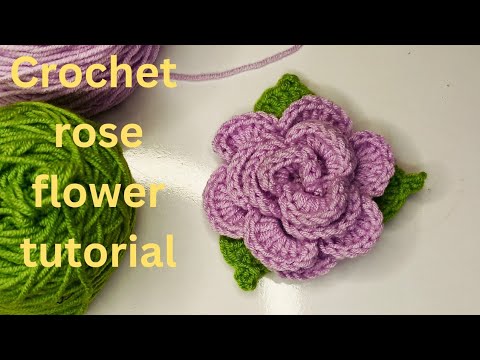 how to crochet Rose flower|tutorial|for beginners @Cherrycrochet786 ...