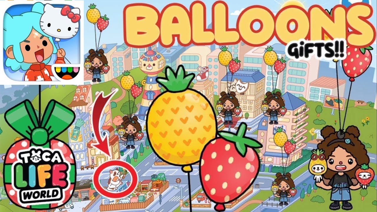 Toca Boca Birthday Party. Let's Play With More Balloons. - YouTube