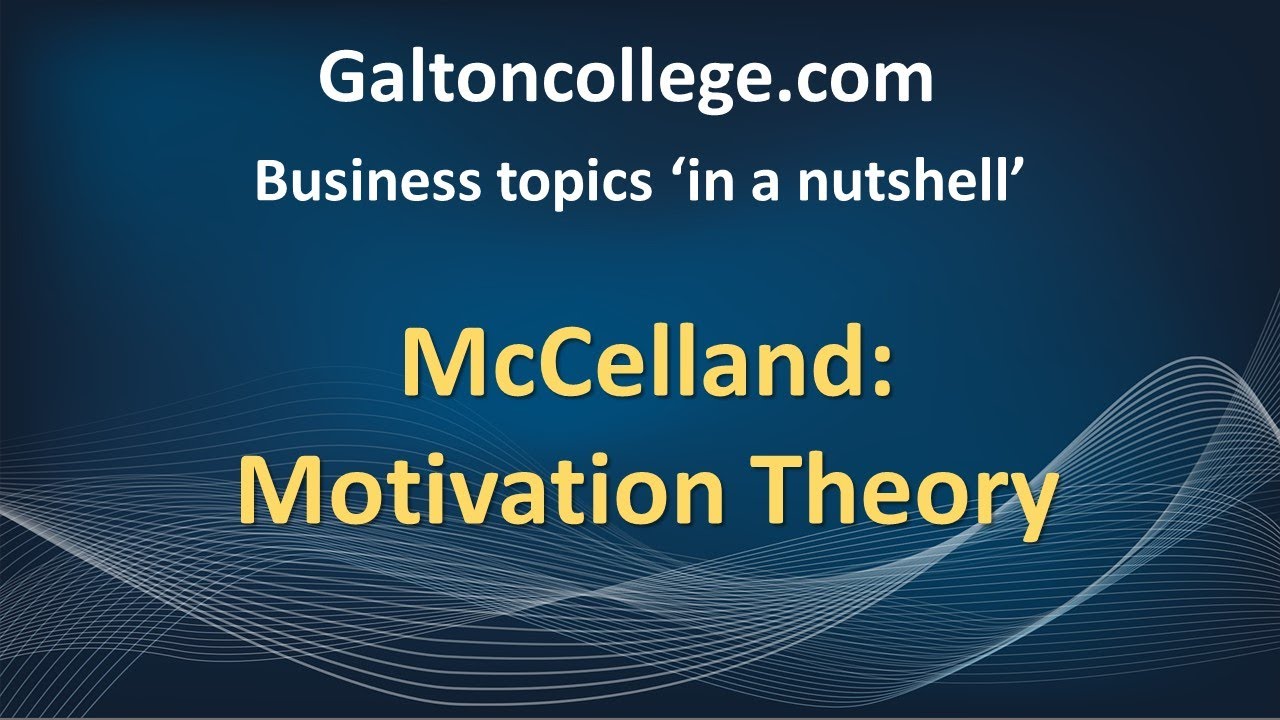 McClelland Motivation Theory - YouTube