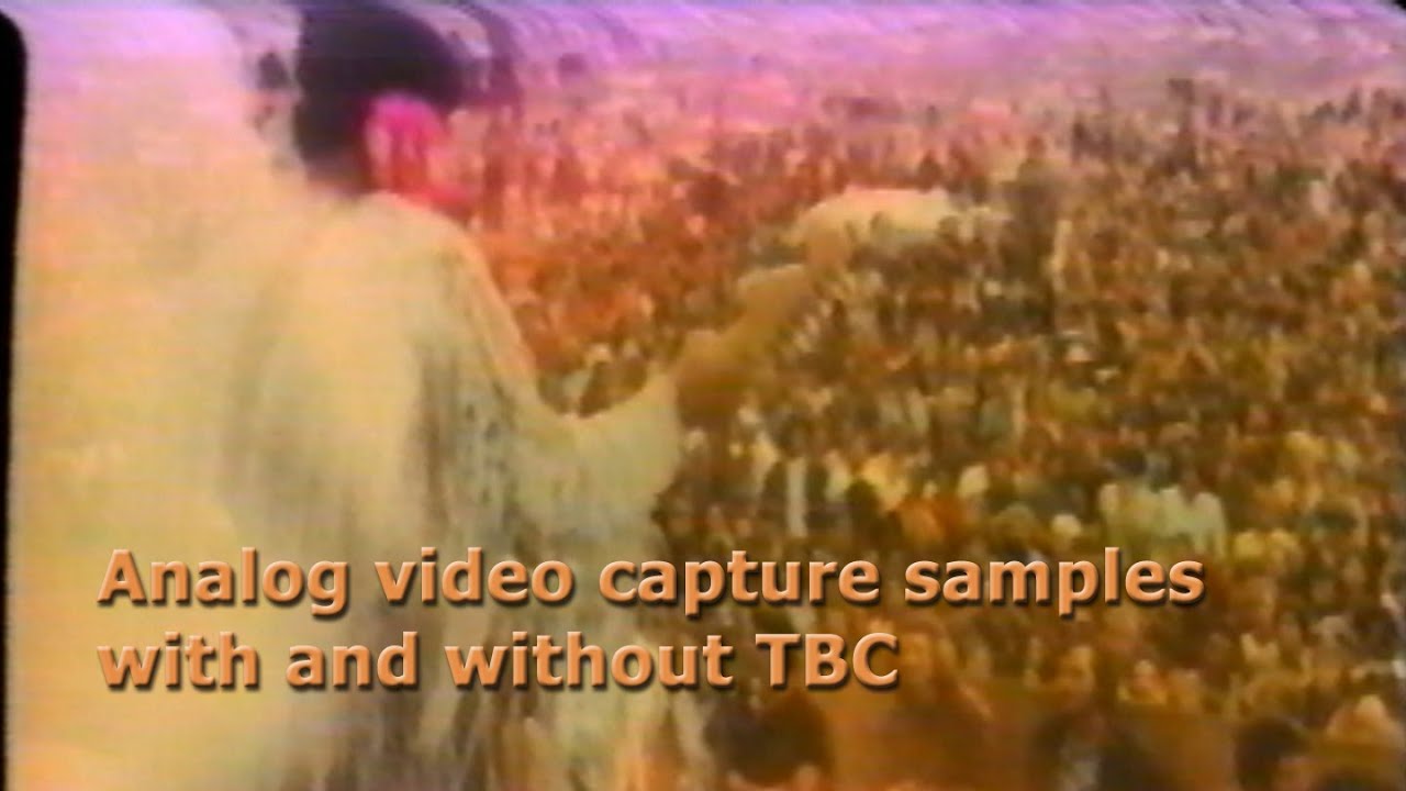 Digitized VHS samples captured with and without a time base corrector ...