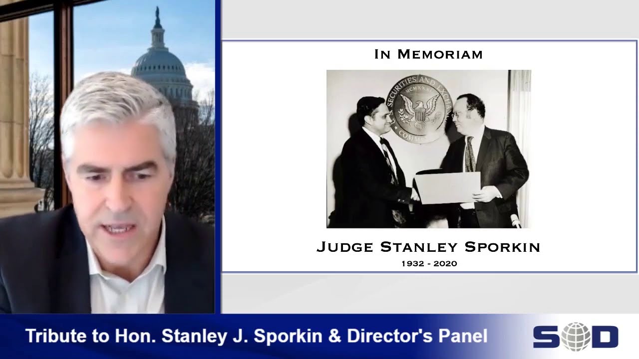 Tribute to Hon. Stanley J. Sporkin - YouTube