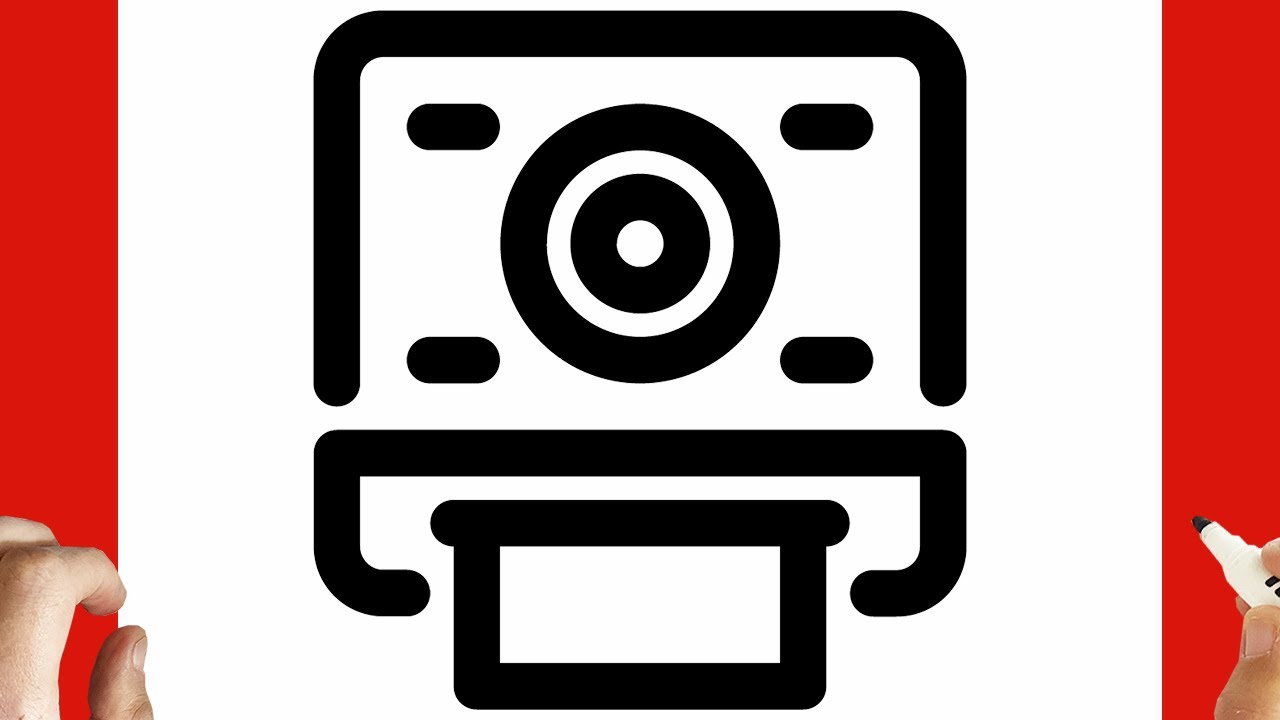 HOW TO DRAW POLAROID CAMERA 👈 - YouTube