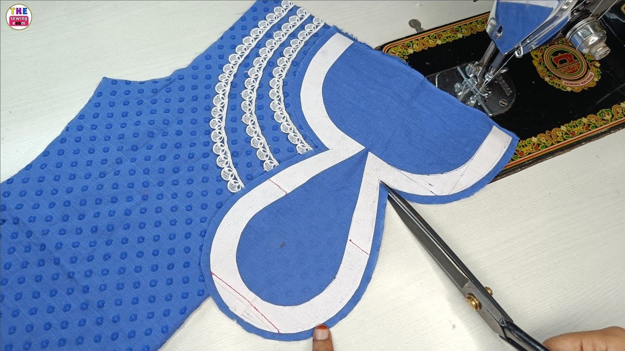 New Latest & Beautiful Neck Design With Lace | Pakistani Neck Design ...