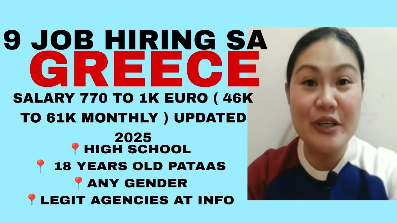 ANG DAMING TRABAHO SA BANSANG GREECE PARA SA MGA TAGA PINAS | JOBS ...