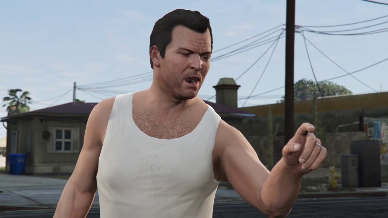 GTA 5 Trevor Throws Rocks at Michael - YouTube