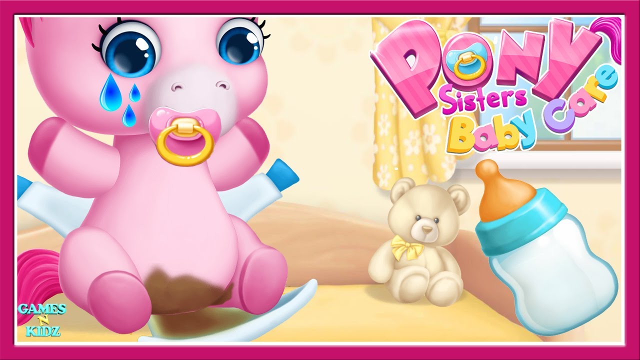 Fun Baby Pony Care - Kids Play Newborn Pony Bath Time Dress Up - Pony ...