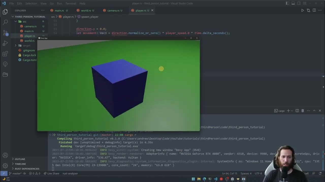Bevy 3d Third Person Tutorial | Part 4 | Third Person Camera - YouTube
