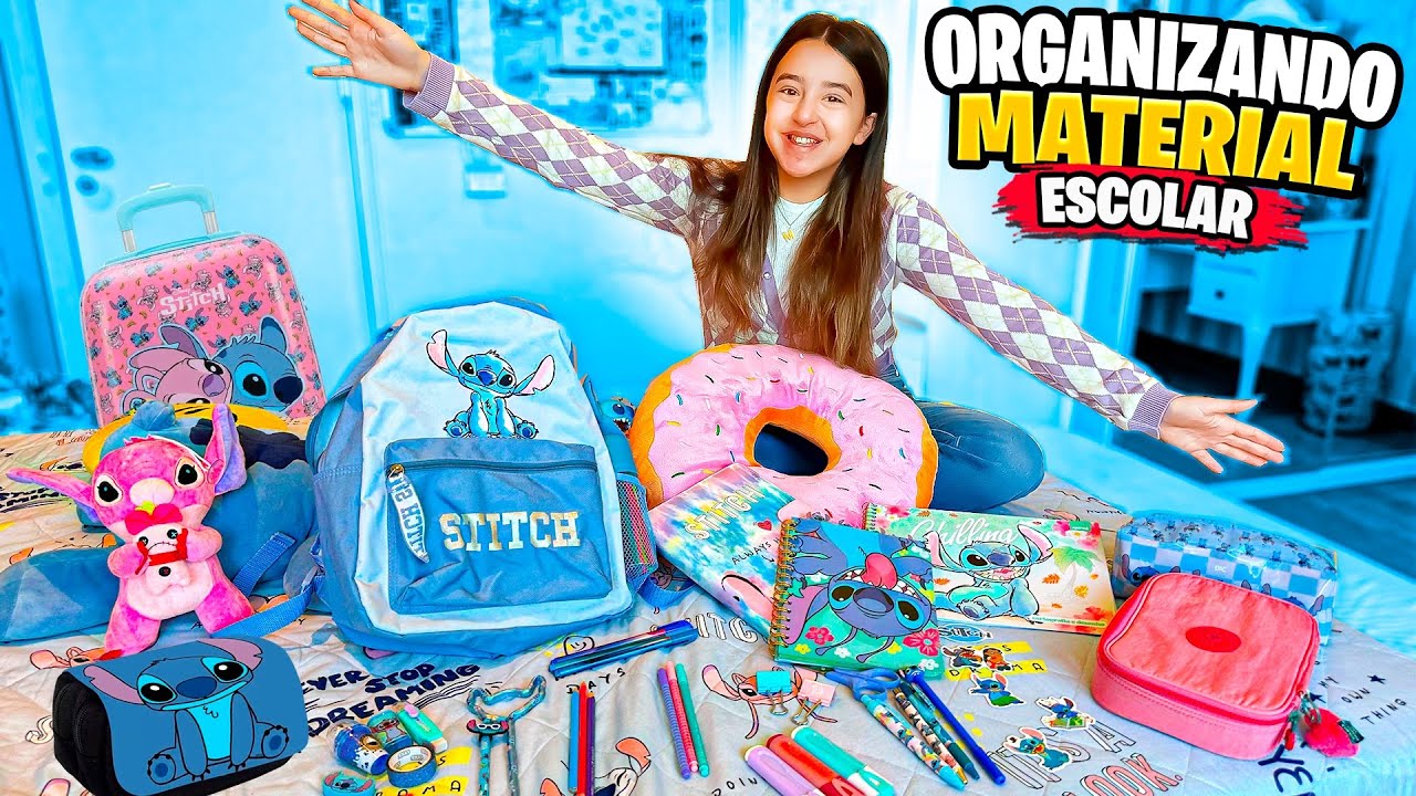 MATERIAL ESCOLAR DO STITCH PARA VOLTA AS AULAS | MARCELA JARDIM - YouTube