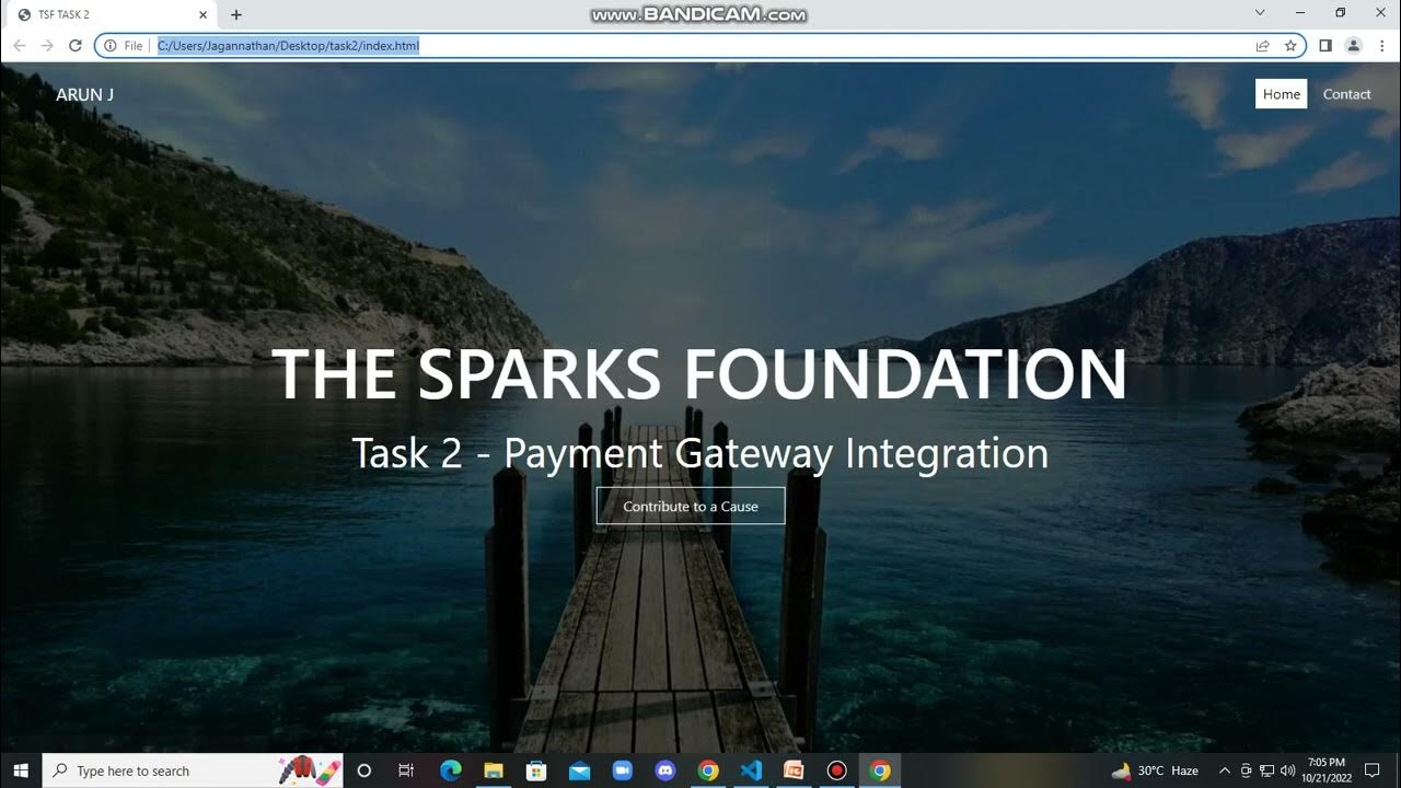 Payment Gateway Integration the sparks foundation task 2 - YouTube