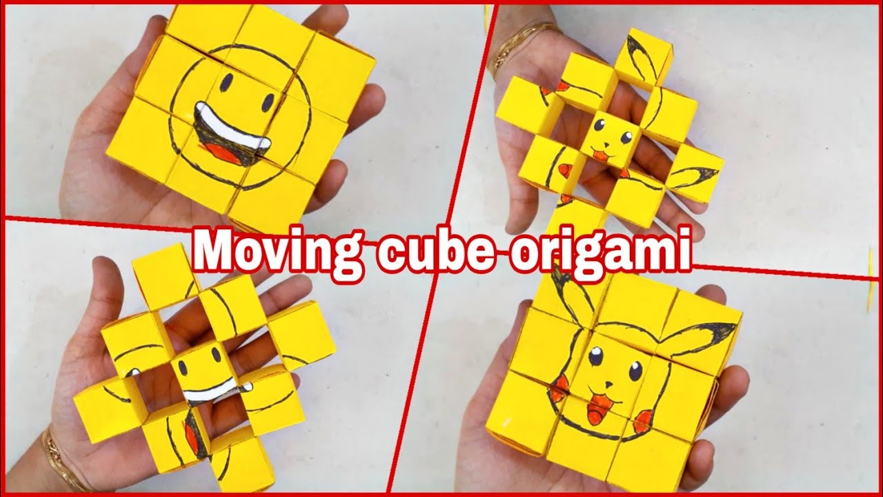 Moving cubes origami | DIY transforming cubes | Easy paper craft moving ...