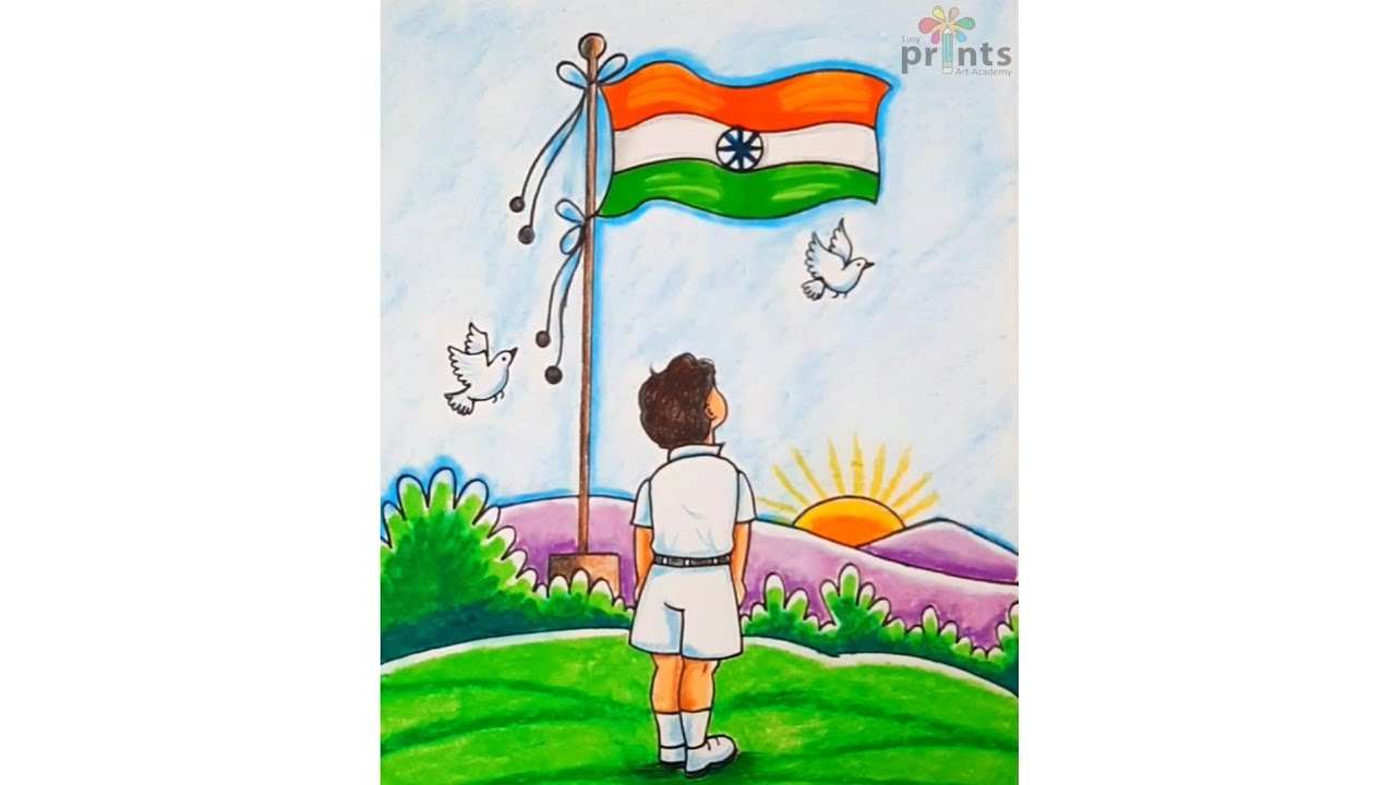 Independence Day Drawing Easy - YouTube