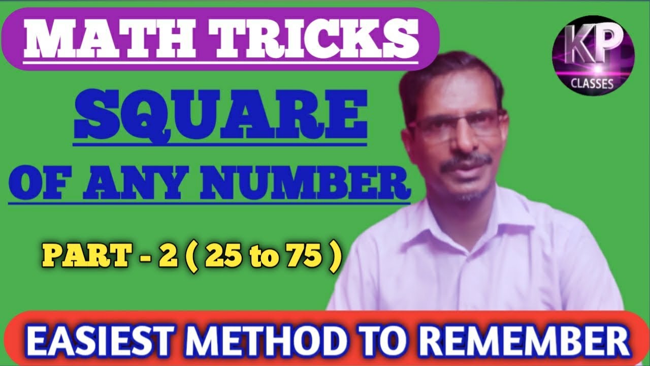 square of two digits | 25 to 75 |square tricks |fast calculations ...
