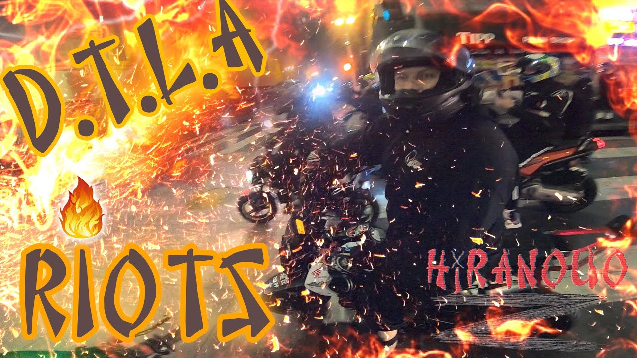 RIDING TO DOWNTOWN LA RIOT!!!!! (GRAPHIC COTENT) (Motovlog #10) - YouTube
