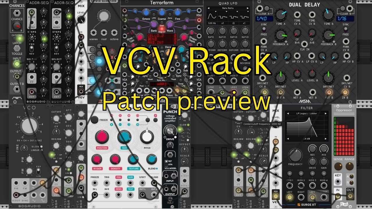 VCV Rack patch preview - ambient modulation - YouTube