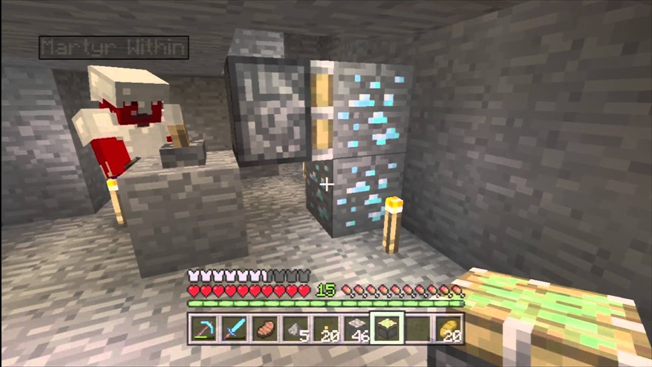 Minecraft: How to Mine Ore at Edge of Map - YouTube