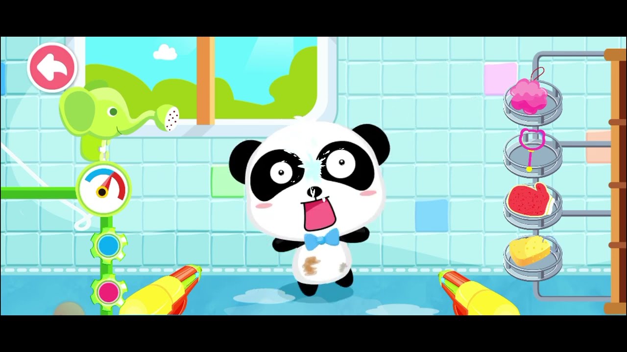 PERMAINAN MANDI BAYI PANDA KIKI MEMBERSIHKAN BADAN DARI KOTORAN#2 ...