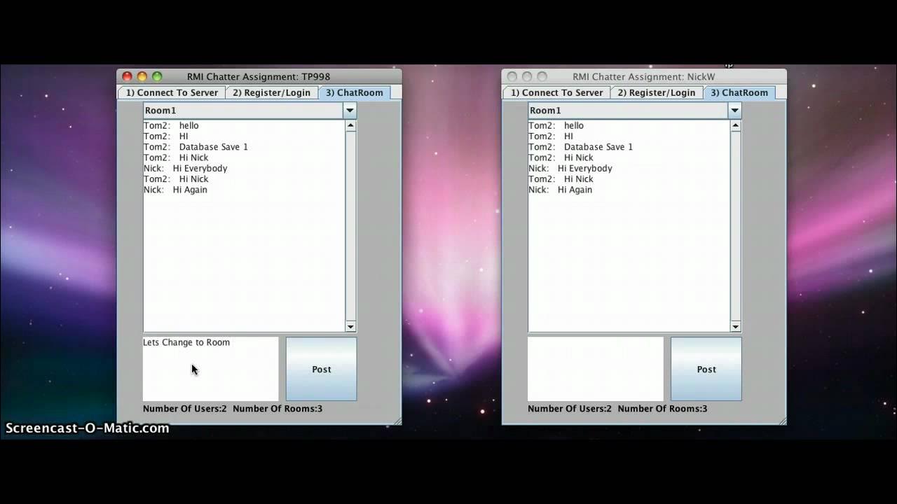 Java RMI Chat Room - YouTube