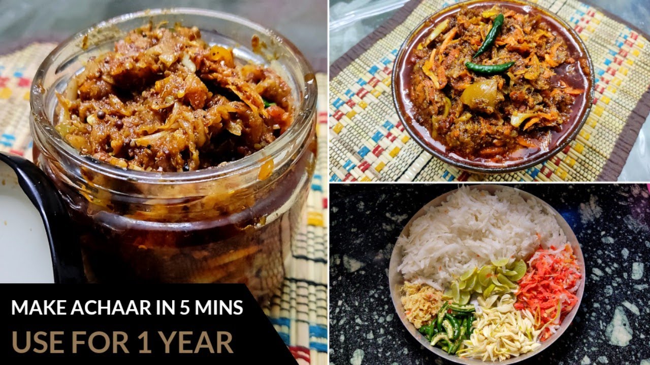 Quick Mix Achaar Recipe in 5 minutes By Misbah Easy Cooking | Long ...