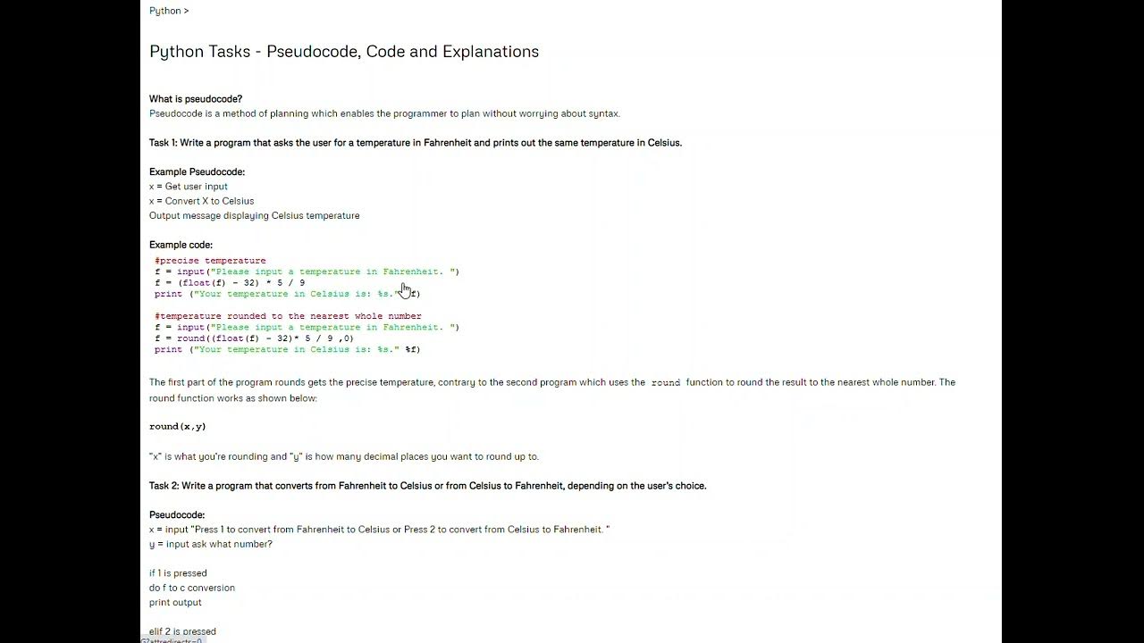 COP2000 2-5 Pseudocode - YouTube