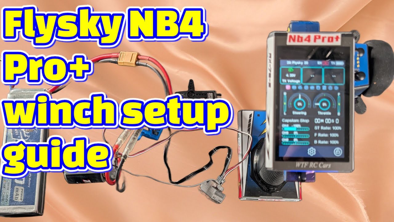 Flysky NB4 Pro+ winch set up. - YouTube