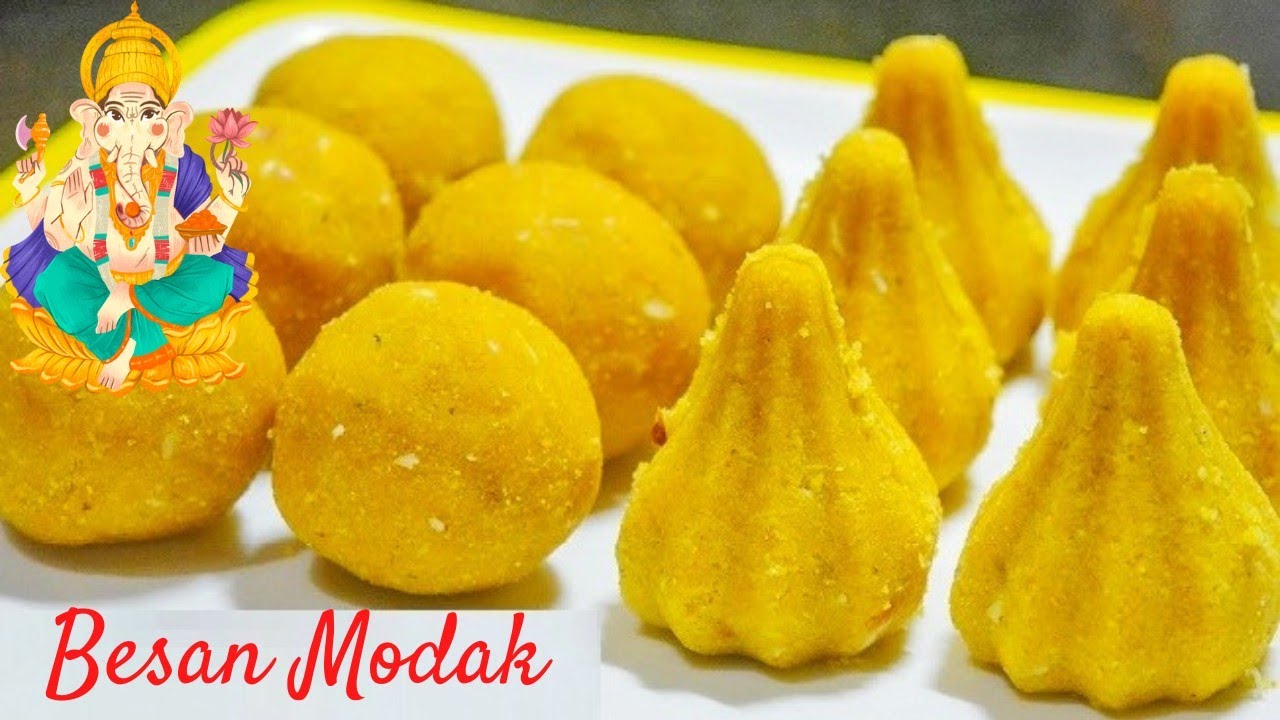 Ganesh Chaturthi special homemade Besan Modak 🥟... - YouTube