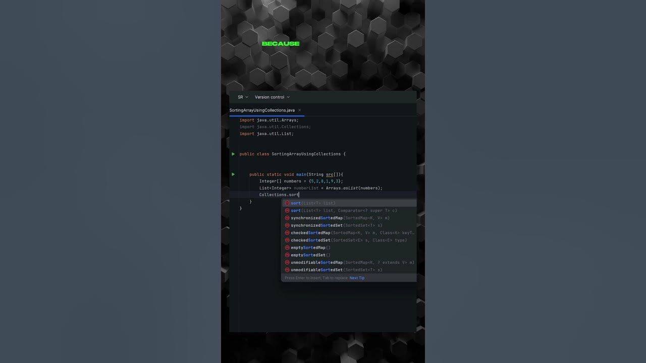 Sorting An Array Using Collections Framework Array Sorting Arraysinjava Youtube