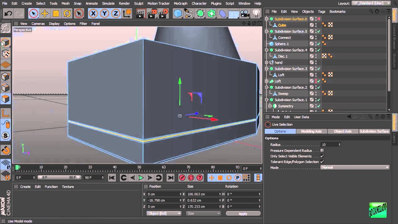 Cinema 4D R16 Modeling Droid Easy Beginner Tutorial P12 - YouTube