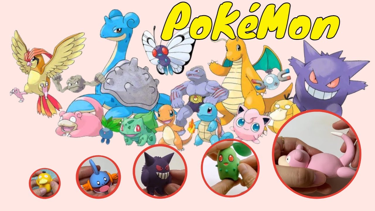 20 POKÉMON dễ thương mà bạn có thể tự làm bằng đất sét|CLAY ART 2021 # ...
