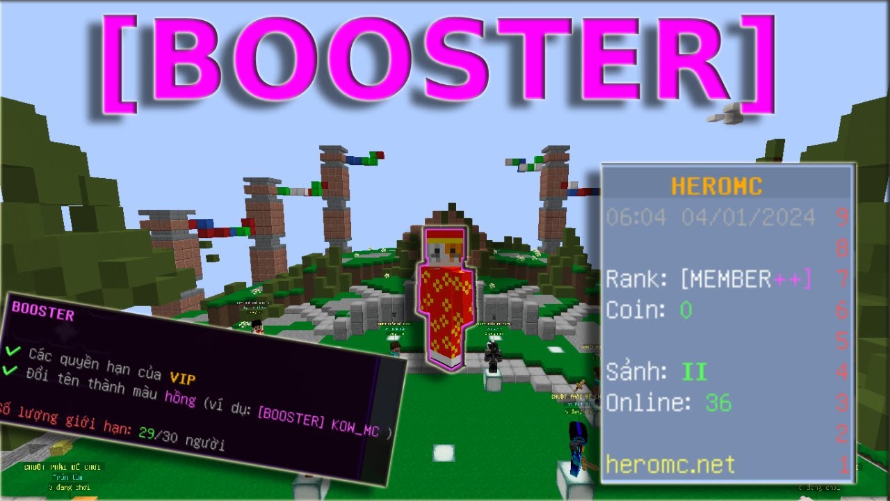 REVIEW RANK BOOSTER TRONG HEROMC |Kow mc |HEROMC.NET - YouTube