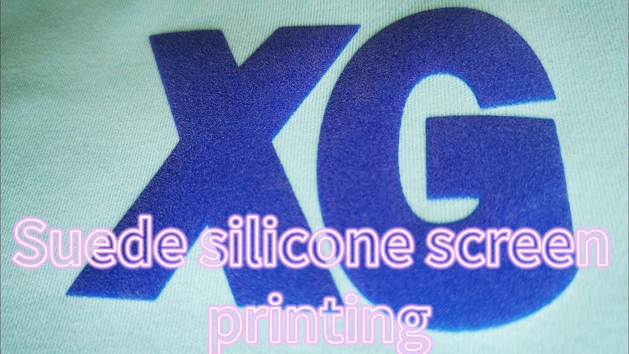 Suede silicone screen printing. - YouTube