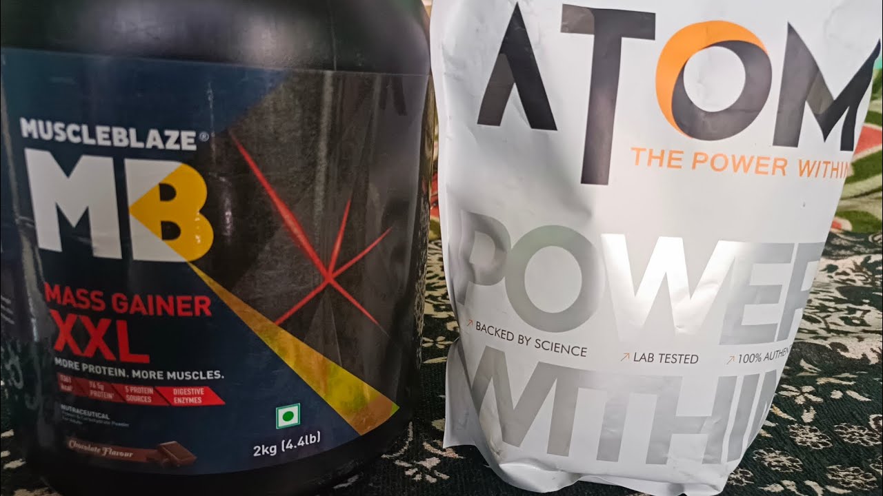 MB Mass Gainer XXL Unboxing Review || Mass gainer vs Atom Whey Protein ...