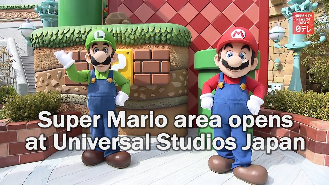 Super Mario area opens at Universal Studios Japan - YouTube