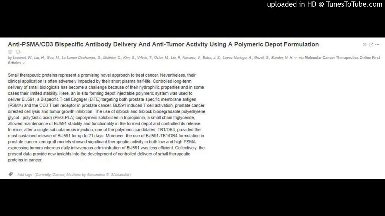 Anti-PSMA/CD3 Bispecific Antibody Delivery And Anti-Tumor Activity ...
