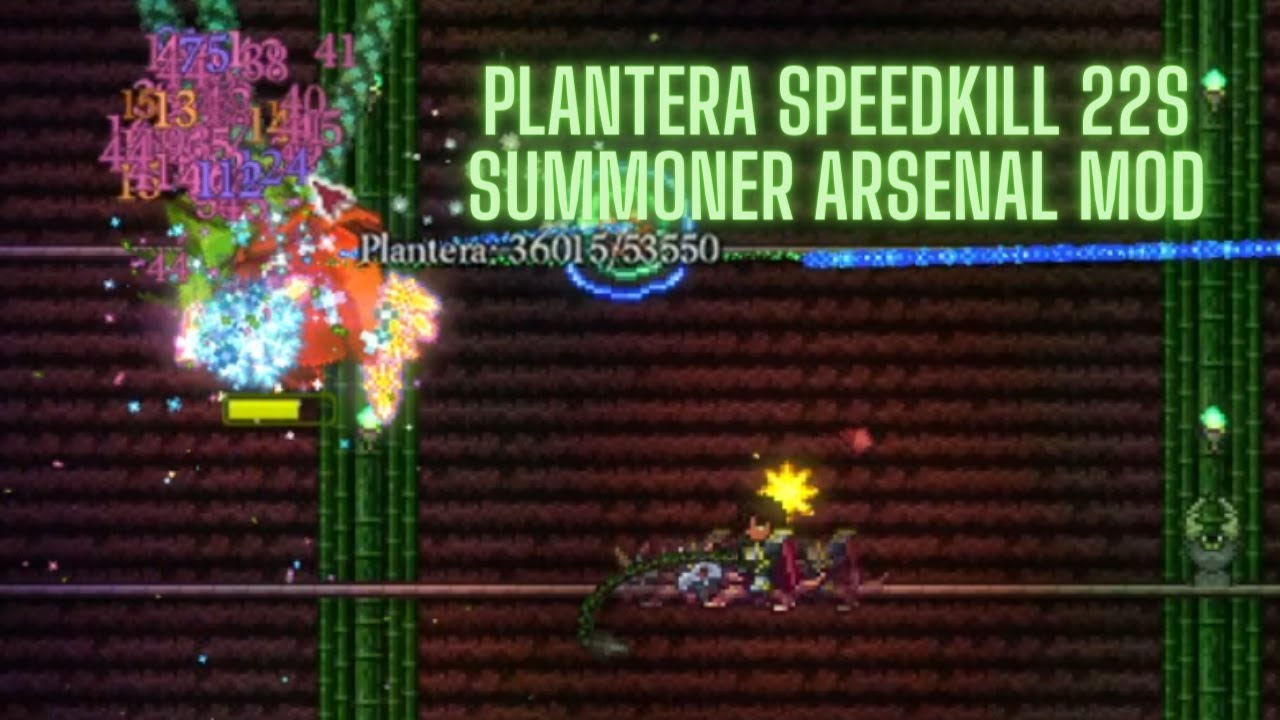 Speedkill Plantera Master mode Summoner in 22s with ARSENAL mod ...