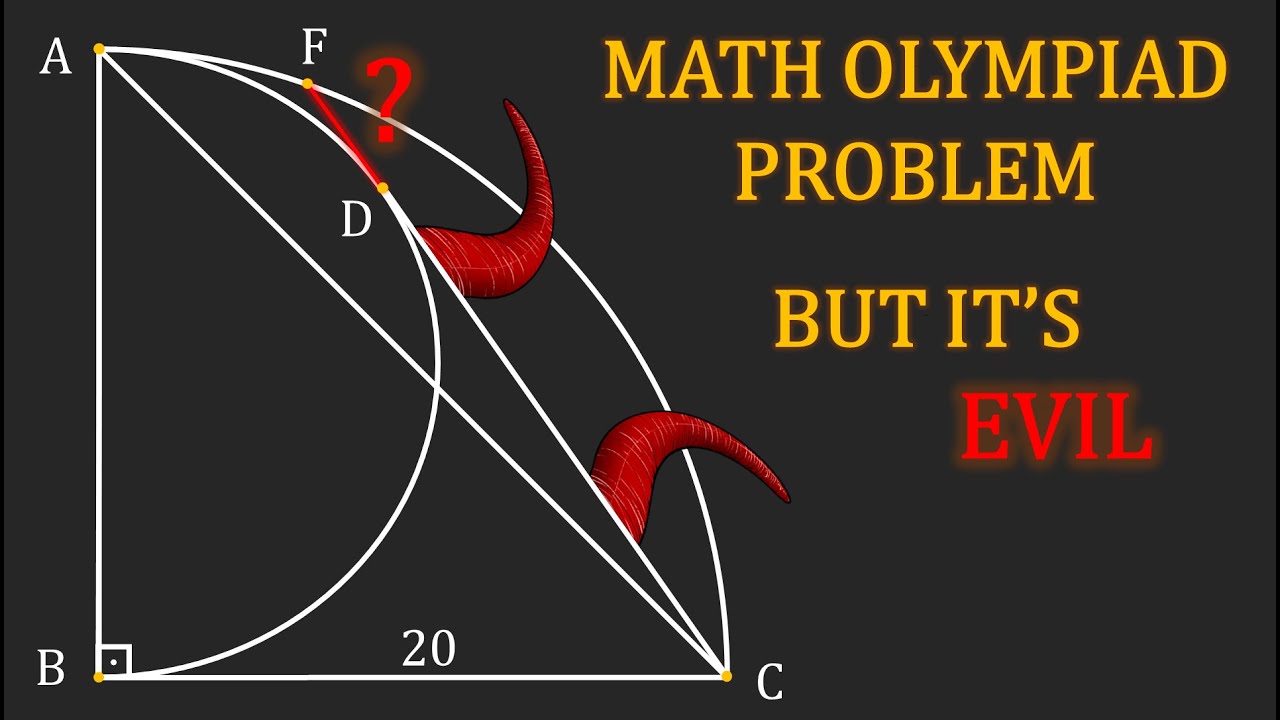 Difficult (Evil) math olympiad problem ! - YouTube
