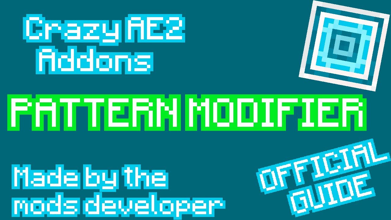 [Tutorial] Crazy AE2 Addons - Pattern Modifier/Multiplier - YouTube