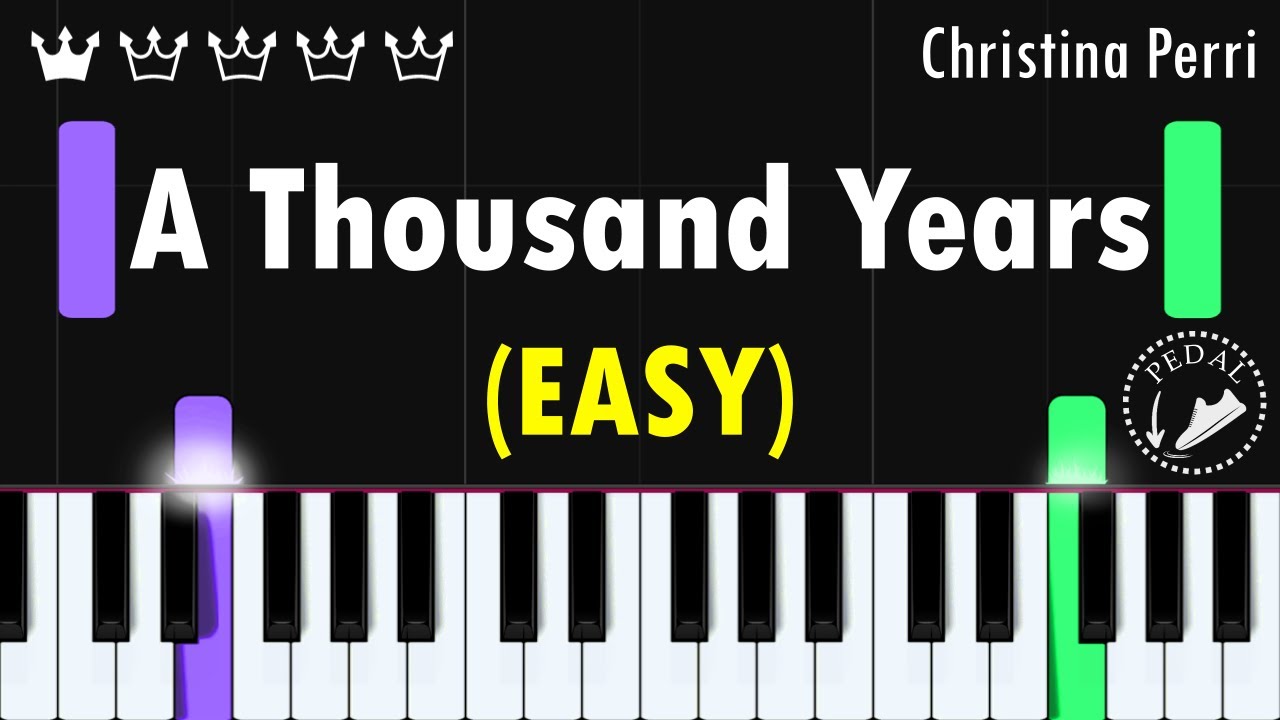 Christina Perri - A Thousand Years - Easy Piano Tutorial - YouTube