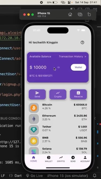Flutter Crypto App Stack Flutter Getx Phpmysql Ios Coding Youtube