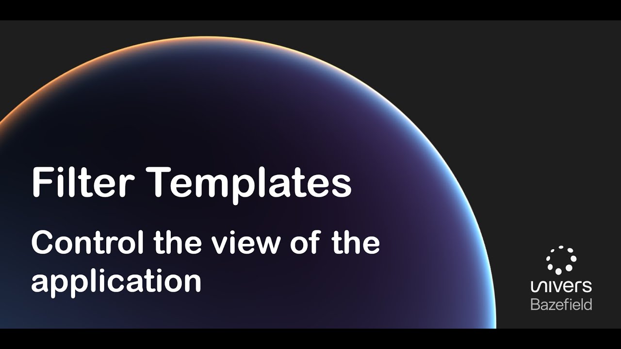 Filter Templates: Save the View - YouTube