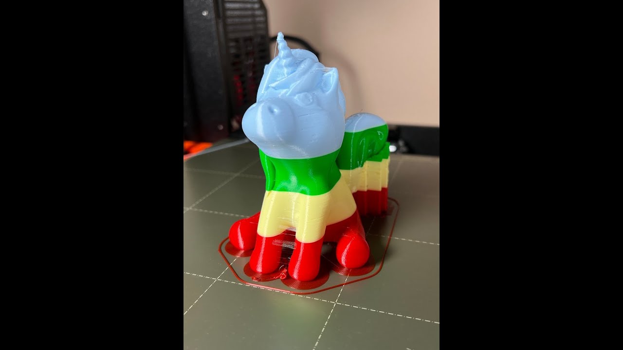3D Unicorn Print Time Lapse | Multi-color unicorn 3D Print Time Lapse ...