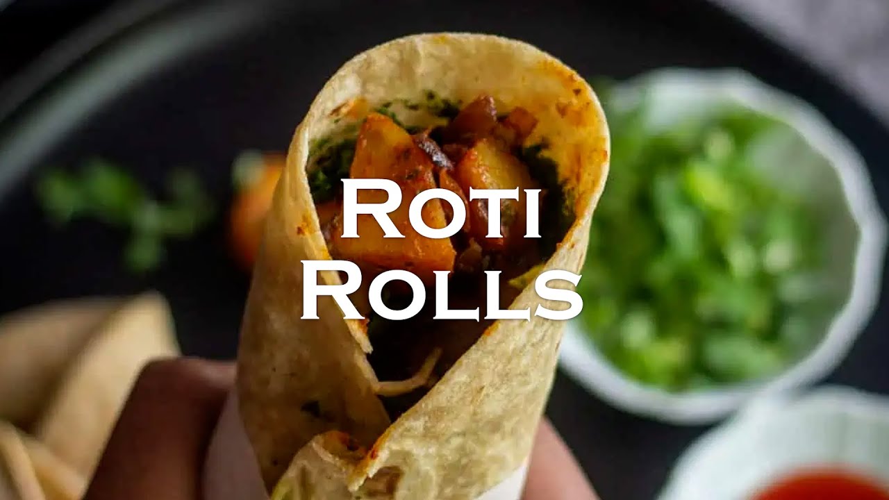 Roti Rolls with Potato Curry | Potato Chapati Roll - YouTube