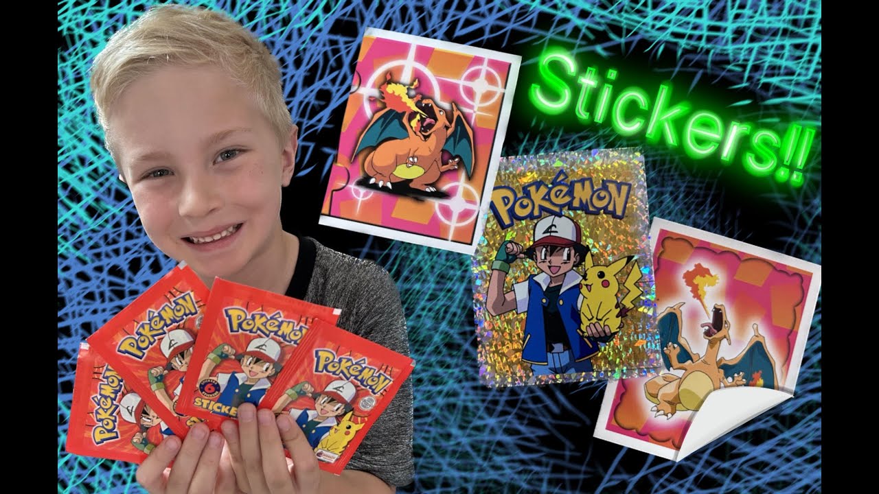 Pokemon Merlin Stickers Packs From 1999 - YouTube