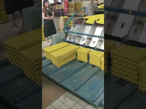 Egg tray stacking machine - YouTube
