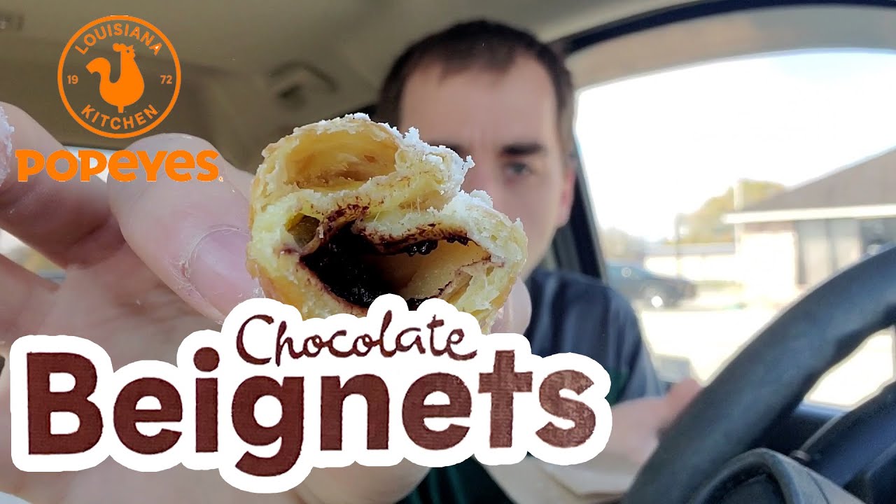 Popeye's Chocolate Beignets - Food Review - YouTube
