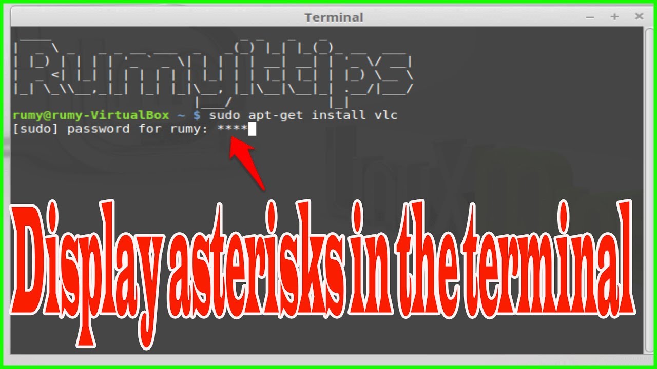 How To Make Password Asterisks Visible In The Terminal Window In Linux