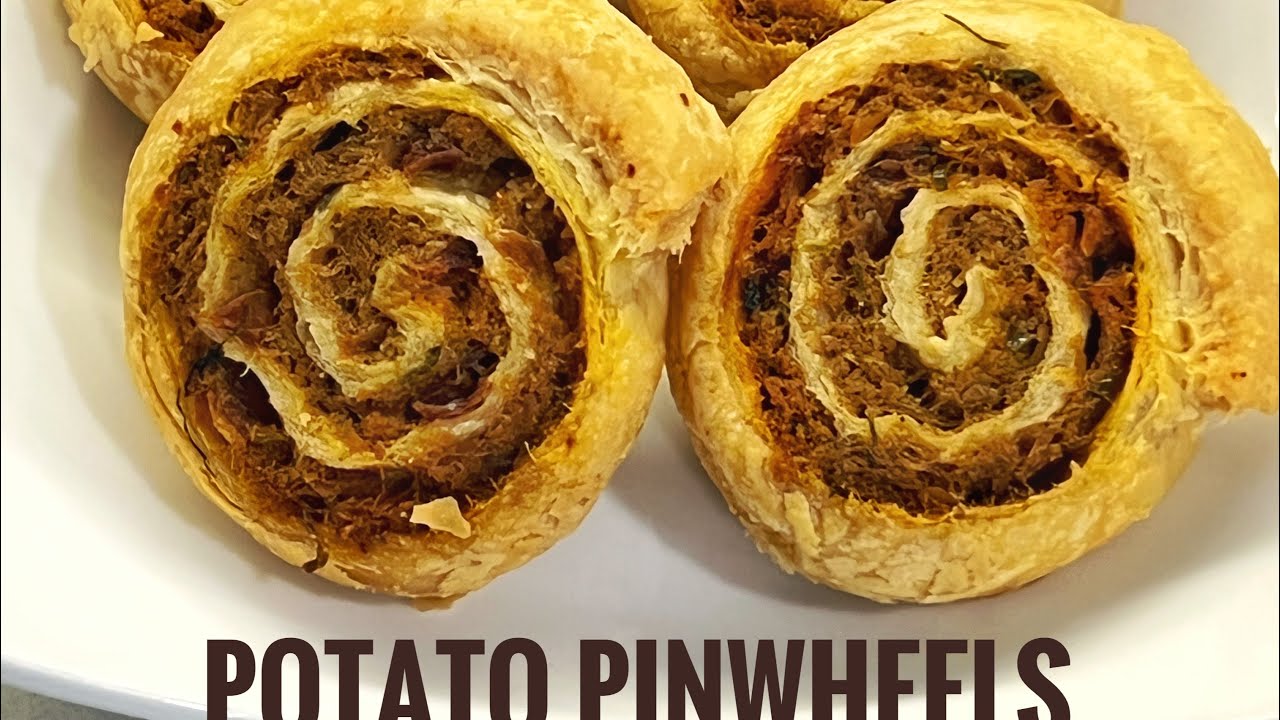 Crispy Potato Pinwheels | Aloo Bhakkarwadi | puff pastry recipes ...
