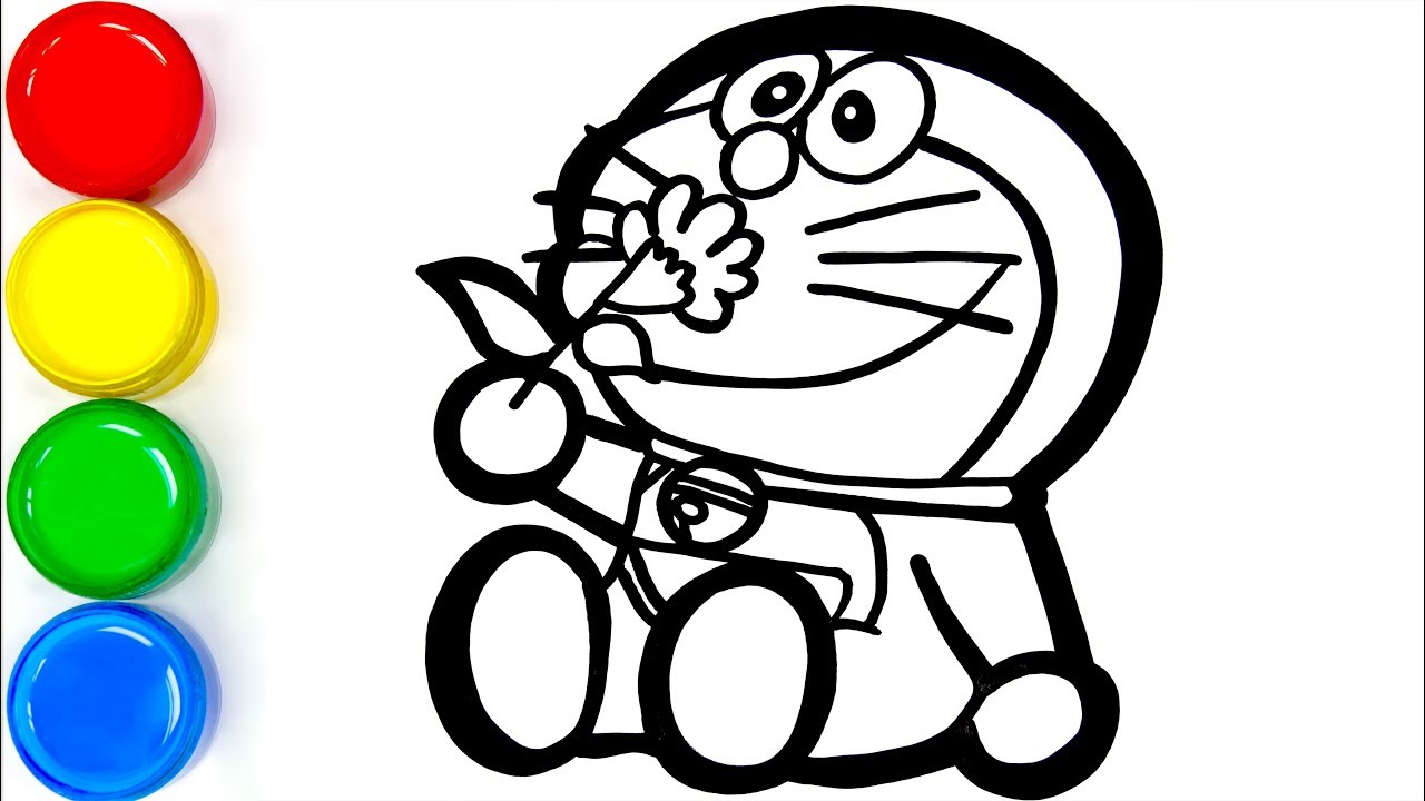 Glitter Doraemon coloring and drawing for Kids, Toddlers | Easy Arts ...